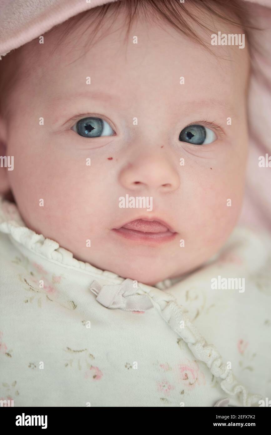 happy newborn little baby smilling Stock Photo - Alamy