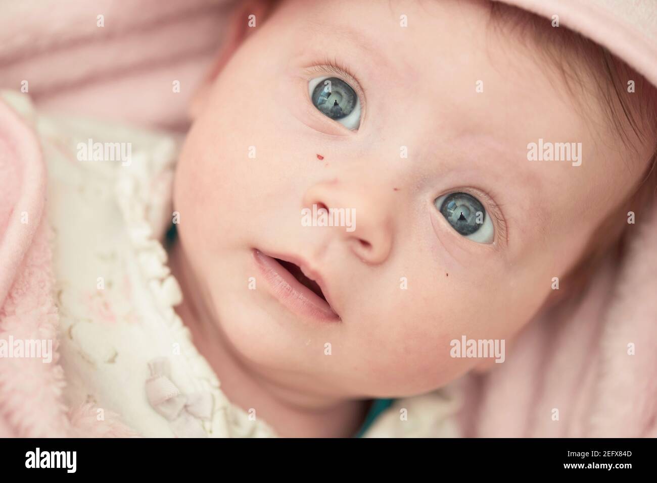 happy newborn little baby smilling Stock Photo - Alamy