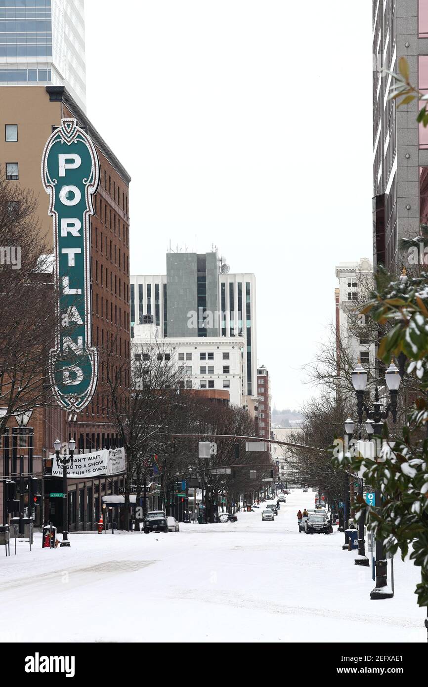 Editorial Image Portland, Oregon Feb/13/2021: The city of Portland ...