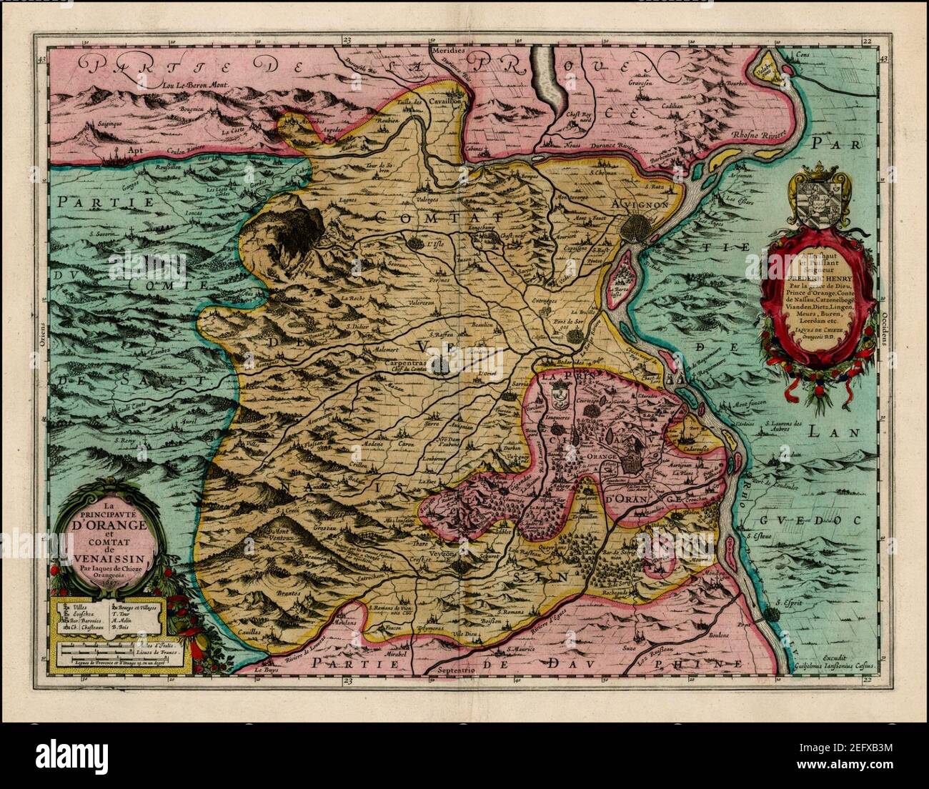 Orange Principality Map Stock Photo - Alamy