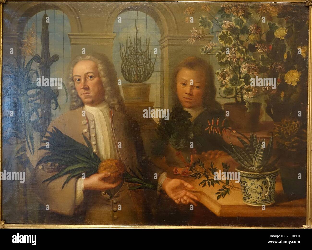 Orangerie scene with allegories of Europe and Asia, by Joseph Anton ...