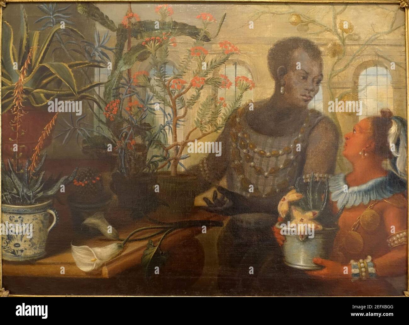 Orangerie scene with allegories of Africa and America, by Joseph Anton ...