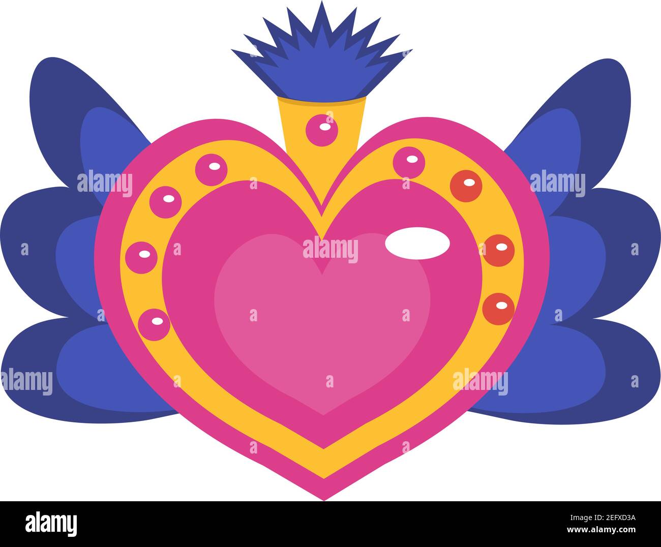 Mexican sacred hearts, spirit mystical miracles heart. Day of the dead ...