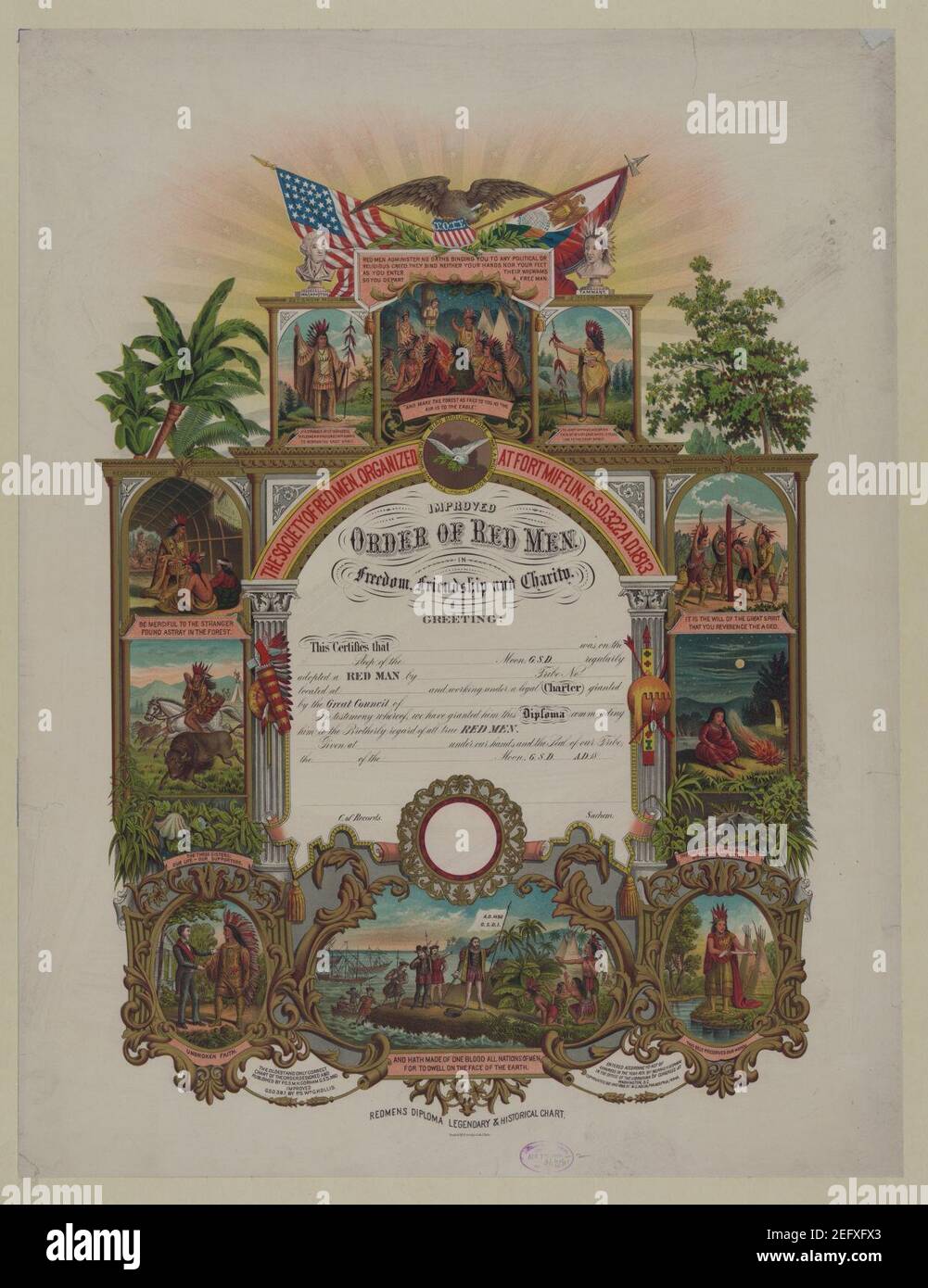 Order of Red Men Stock Photo - Alamy