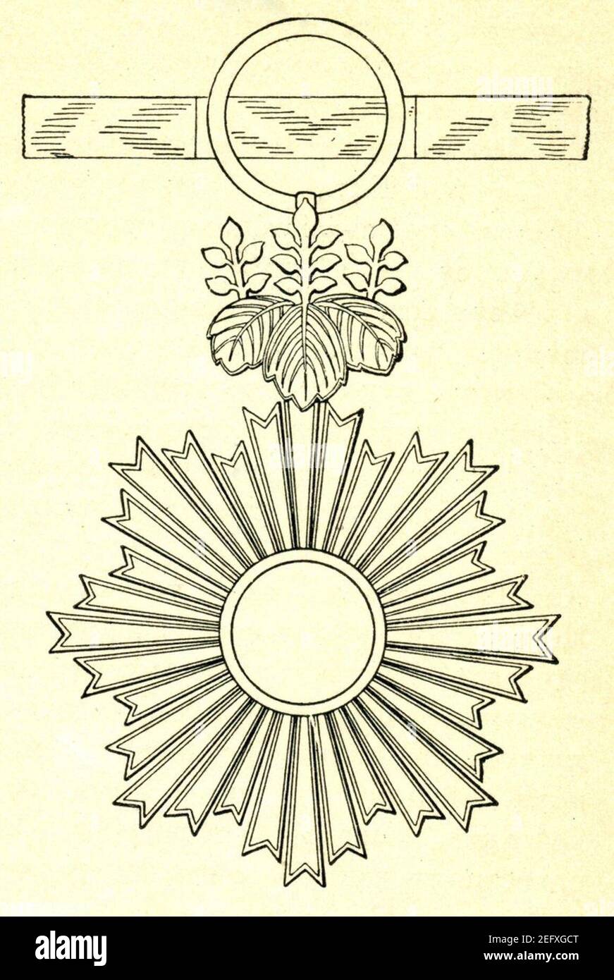 Order of the Rising Sun, 1st Class. Image from book of 1902 Stock Photo ...