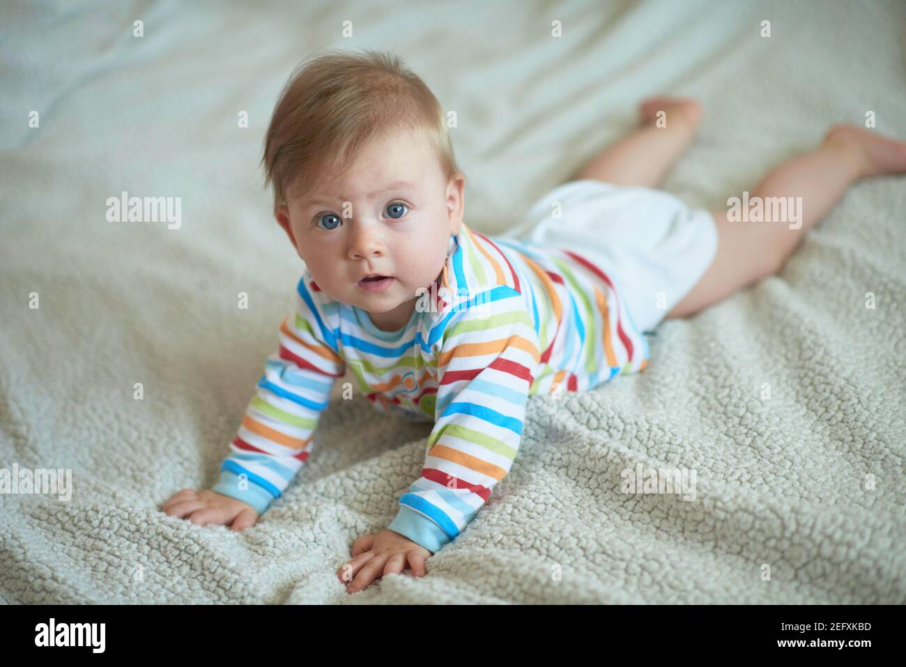 cute little newborn baby smilling Stock Photo - Alamy