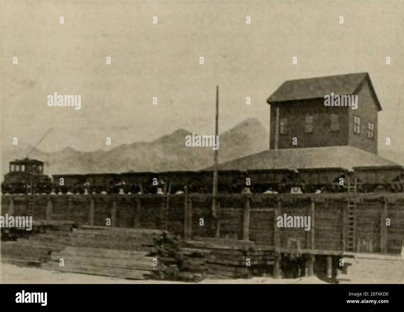 Ore cars of the White Knob Copper Company Stock Photo - Alamy