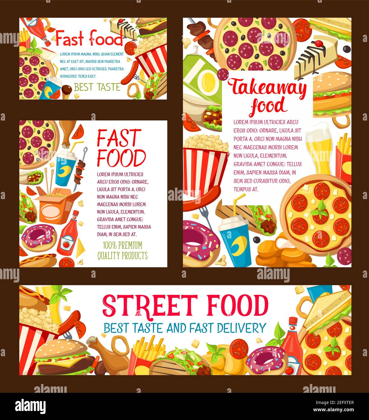 Takeaway fast food burgers Stock Vector Images - Alamy