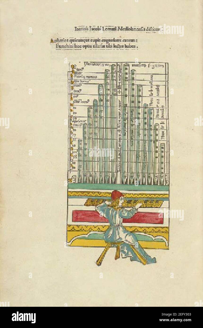 Organ from Francinus Fagurius Angelicu ac divinium opus Stock Photo - Alamy