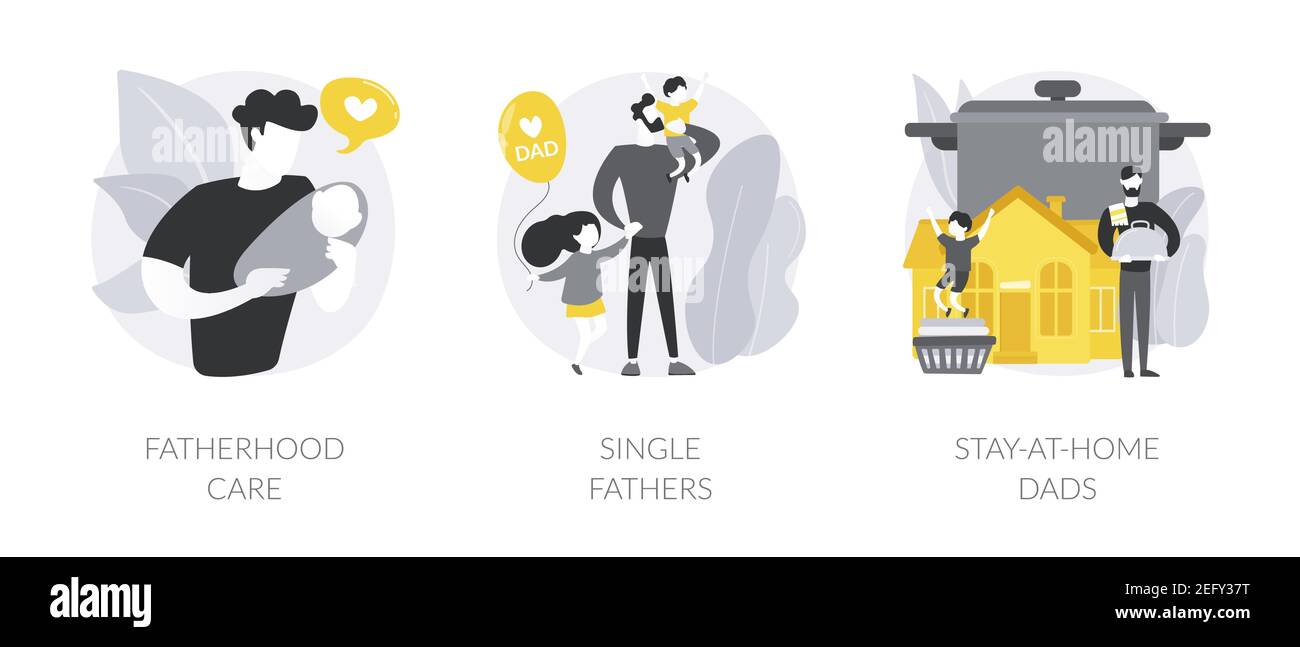 Fathers role abstract concept vector illustrations Stock Vector Image ...