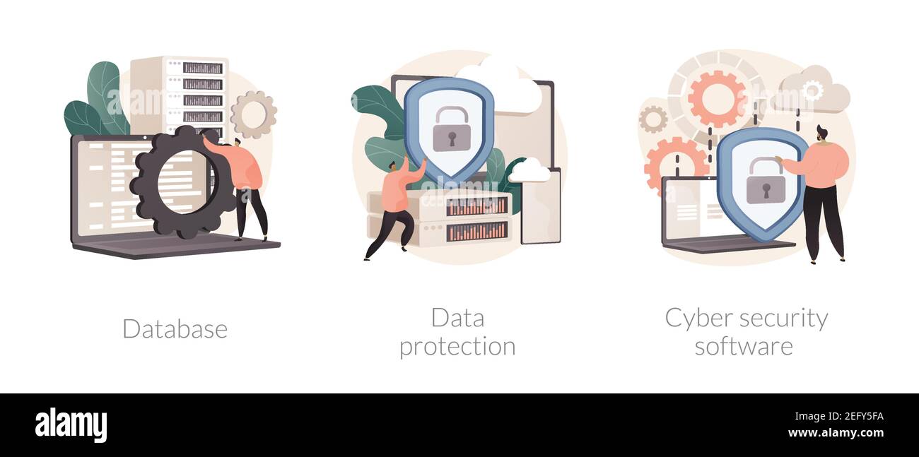 Cloud computing network safety abstract concept vector illustrations Stock Vector Image & Art ...