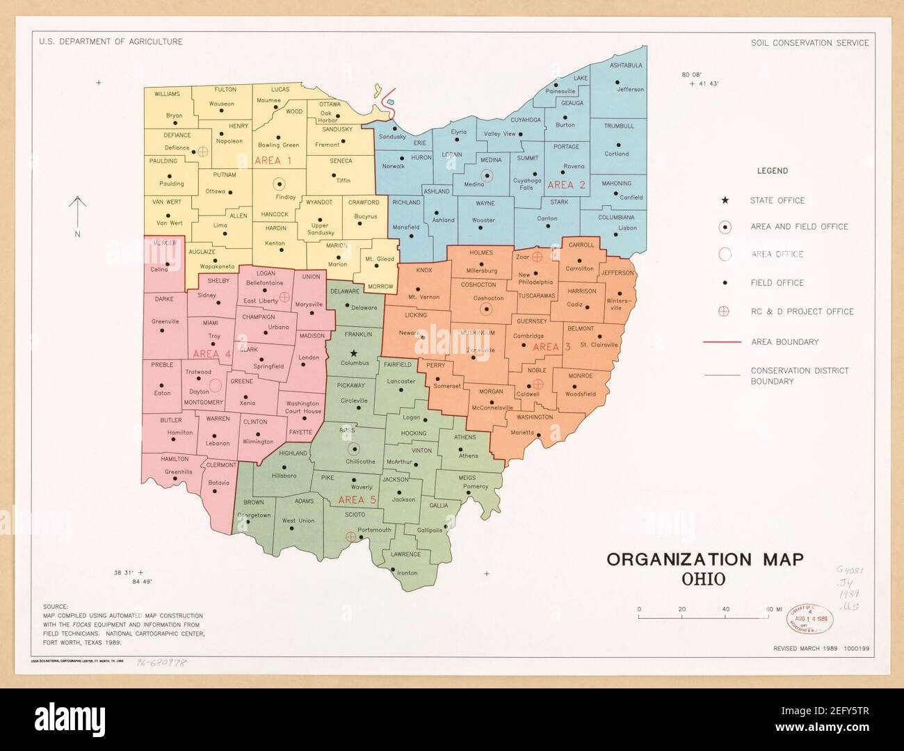 Organization map, Ohio Stock Photo - Alamy