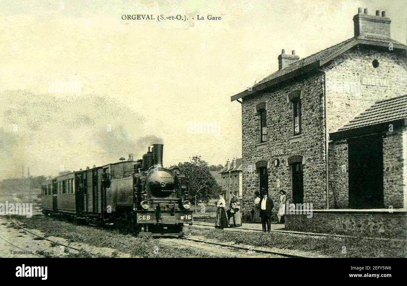 Orgeval (78), la gare CGB Stock Photo - Alamy