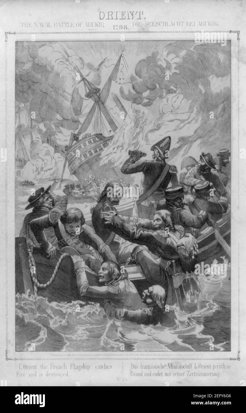 Orient. The naval battle of Abukir Stock Photo - Alamy