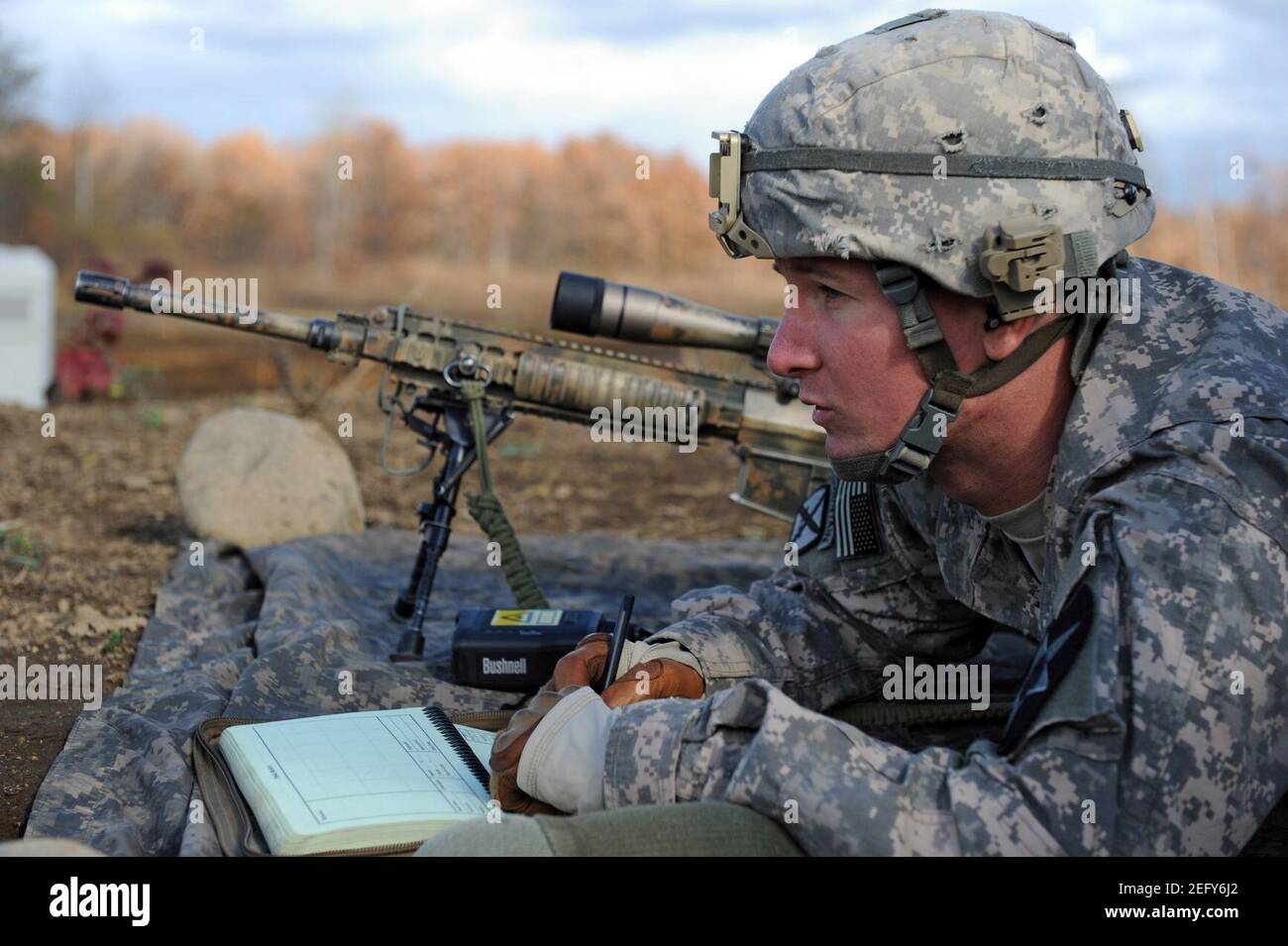 Orient Shield 14 pre-competition sniper training 141028 Stock Photo - Alamy