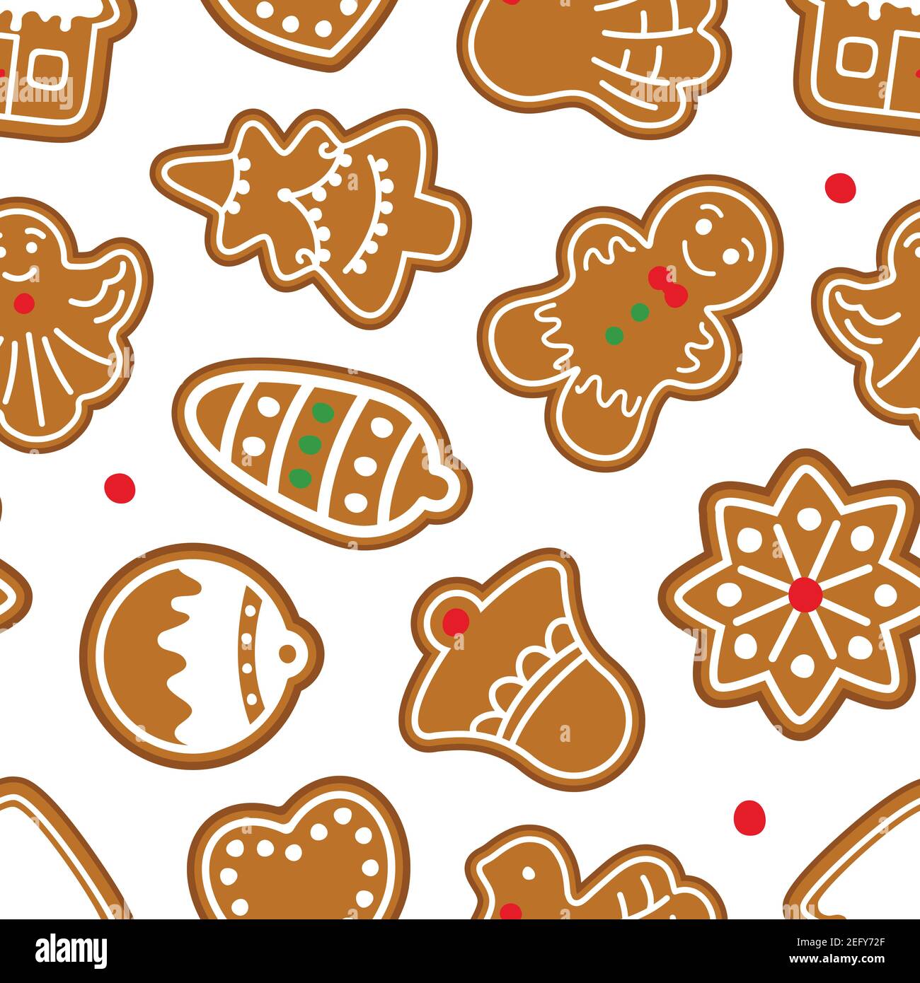 Gingerbread Christmas seamless pattern. Gingerbread pattern. Vector ...
