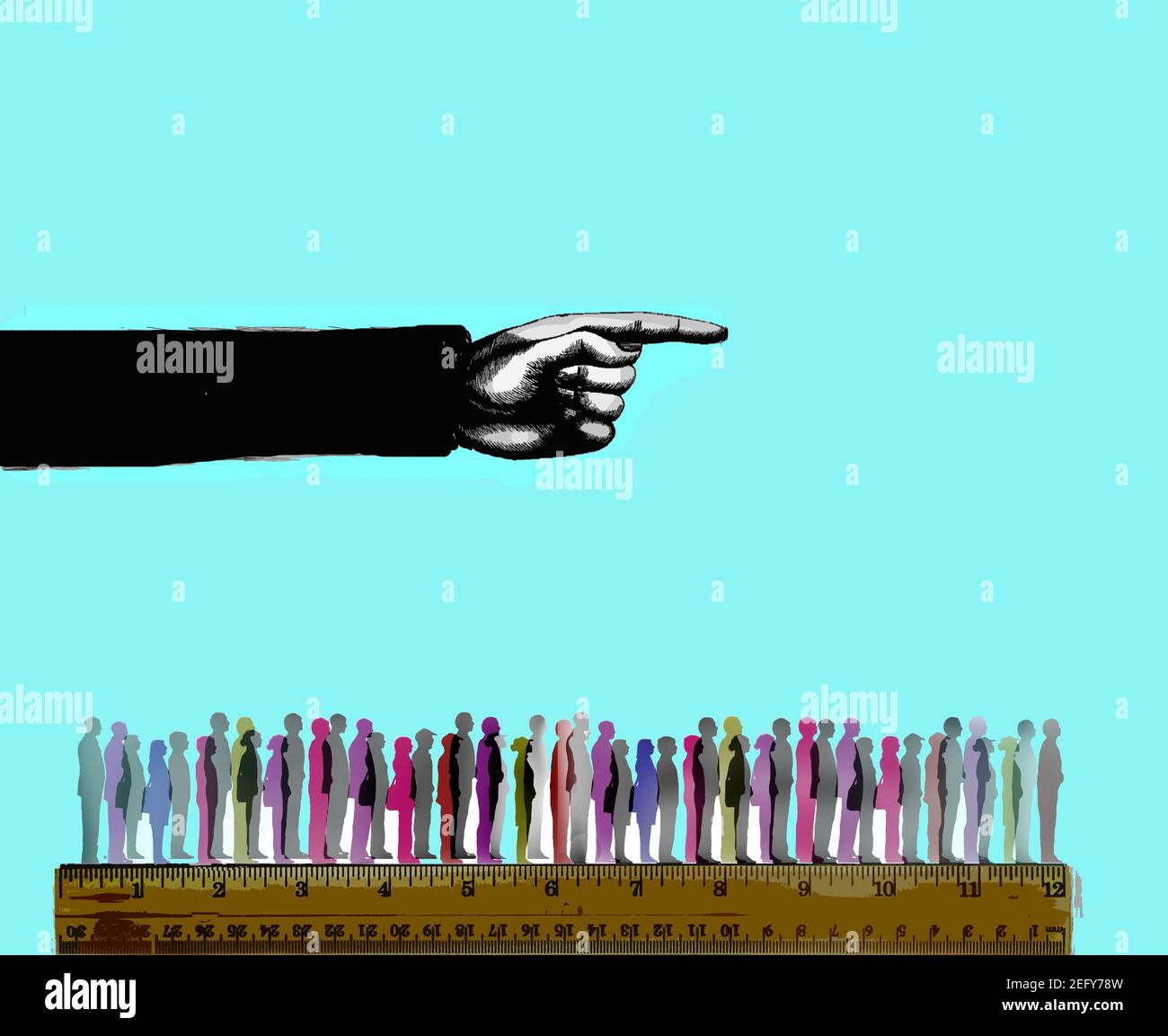 Queue children silhouette hi-res stock photography and images - Alamy