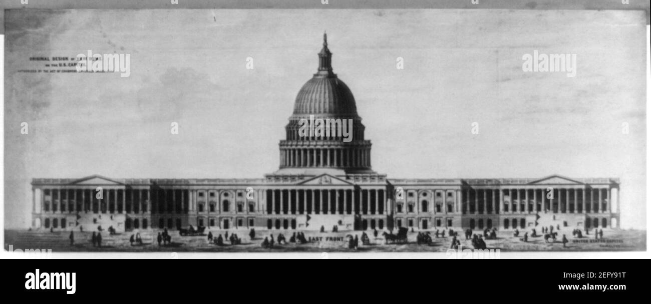 Original design of the new dome on the U.S. Capitol Stock Photo - Alamy