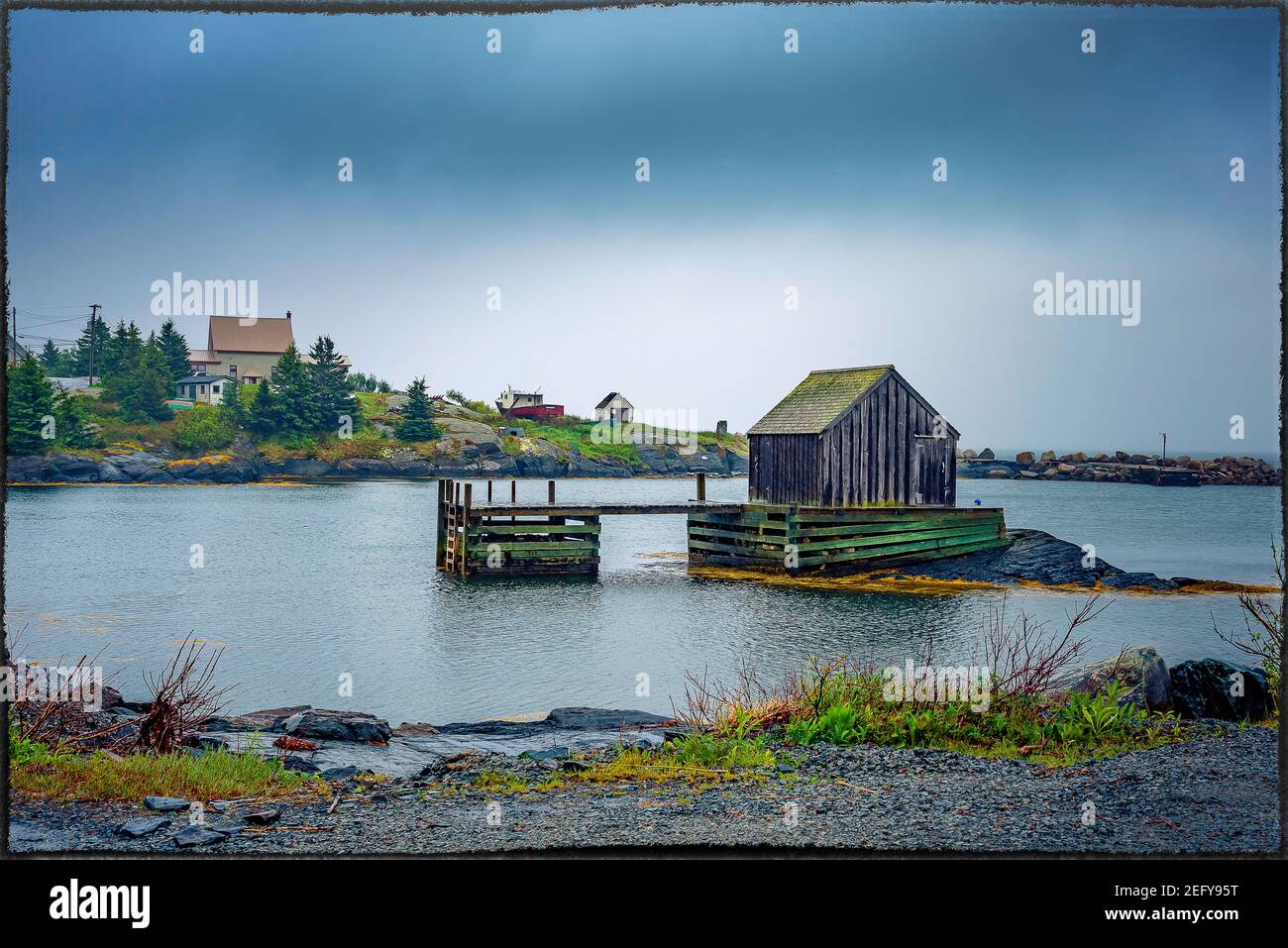 Fishing Shack in harbor - themes Stock Photo - Alamy