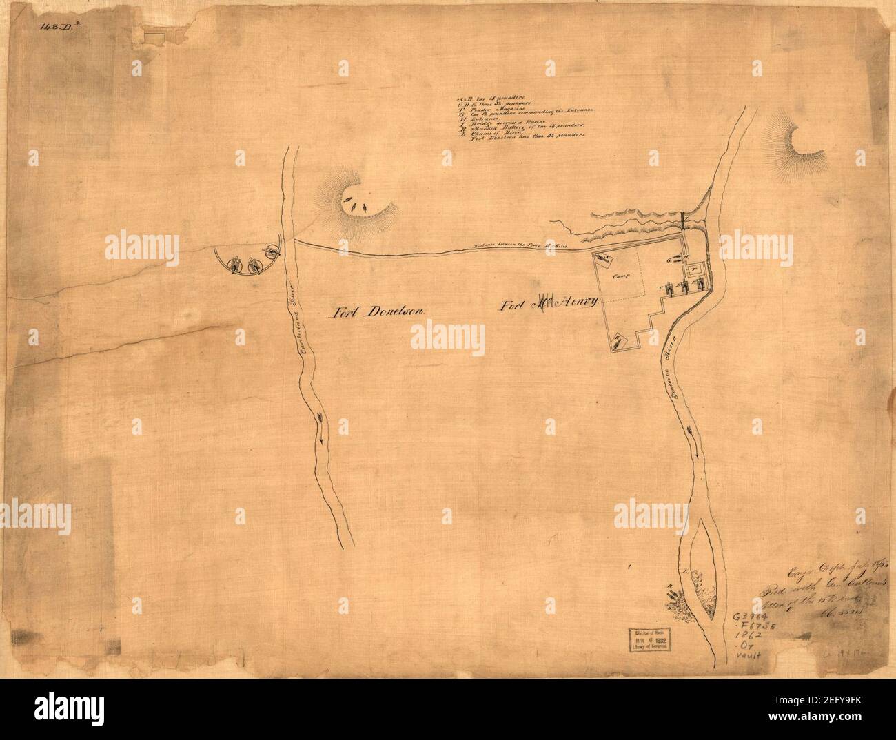 Original maps of Forts Henry & Donelson and vicinity Stock Photo - Alamy