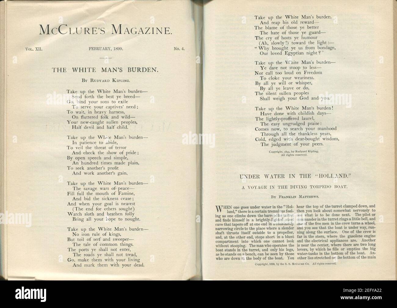 Original publication of The White Man’s Burden Stock Photo - Alamy