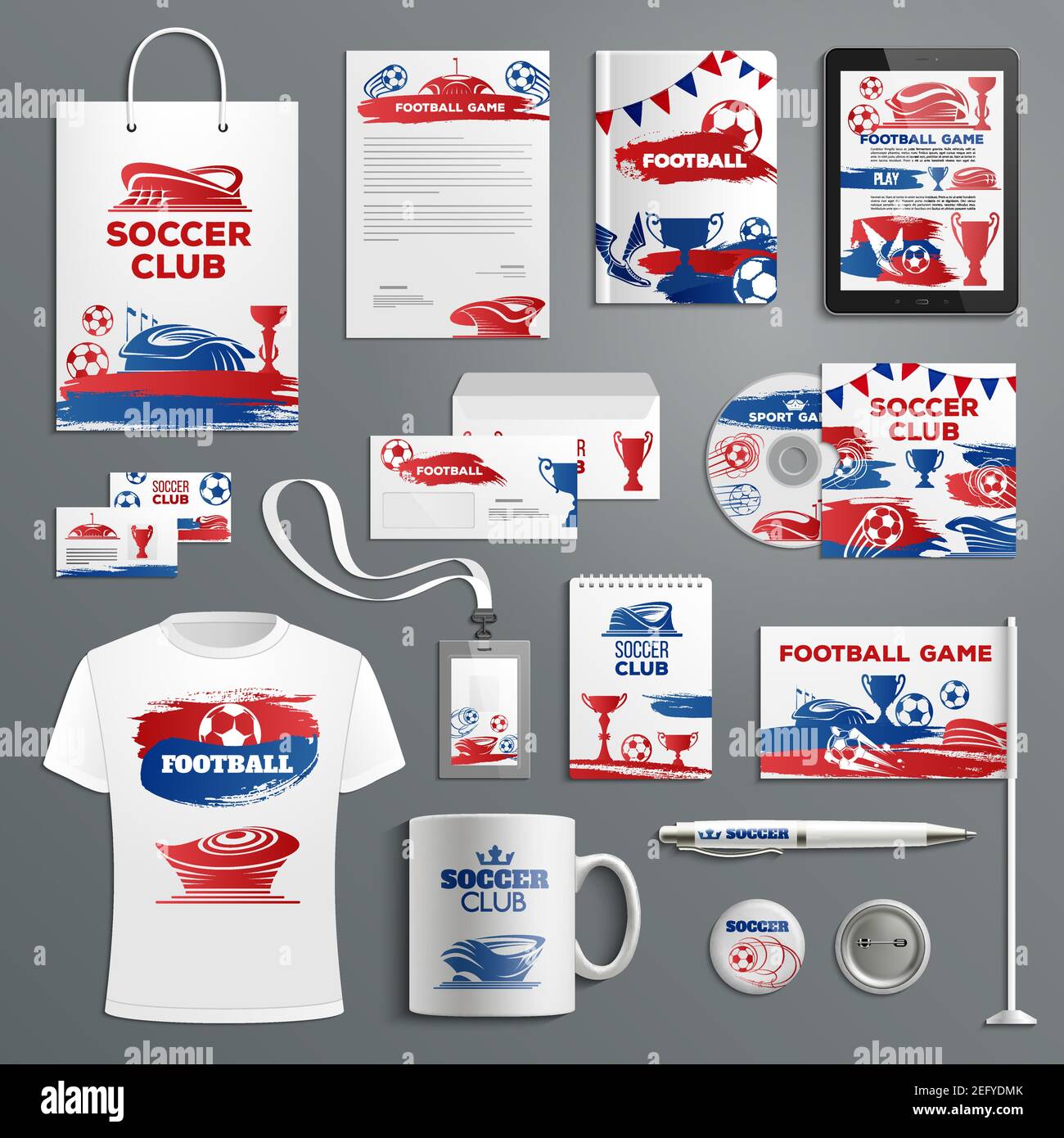 Materials for soccer Stock Vector Images - Alamy