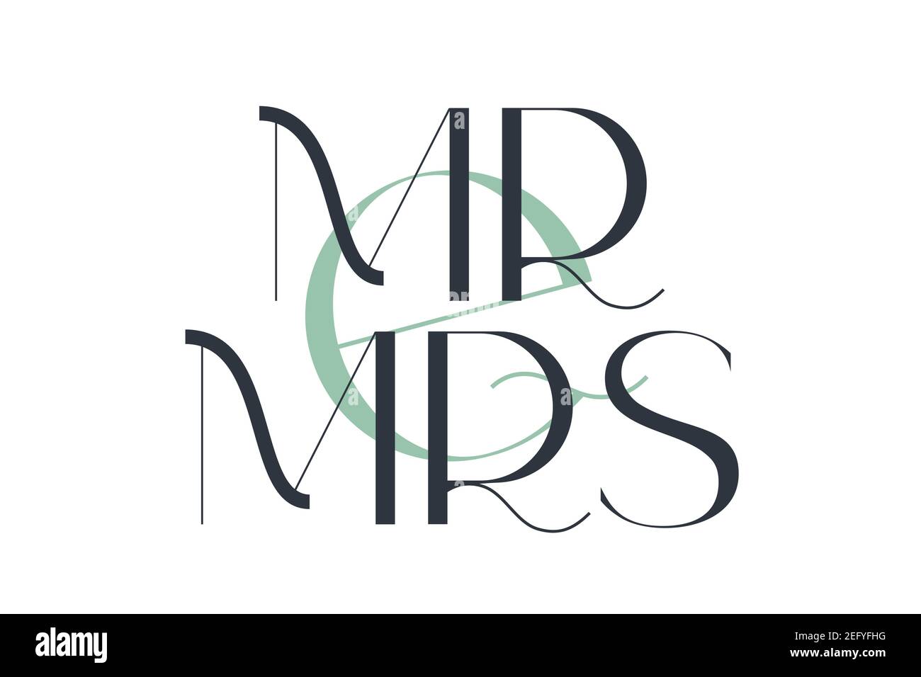 Mr and mrs. Elegance wedding typography. Vector design for for ...