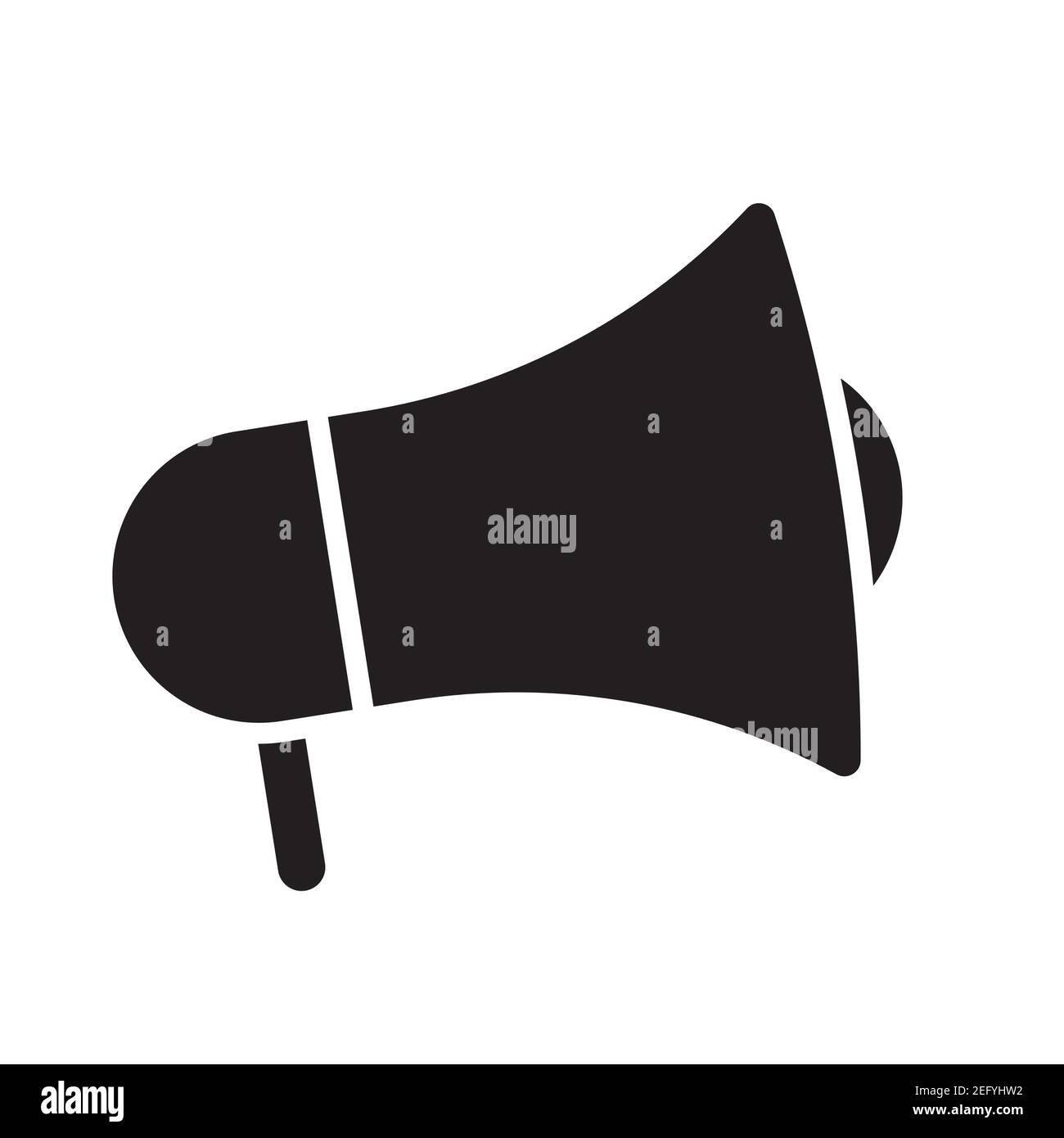 Cute Megaphone icon on white background. Vector Illustration Stock ...