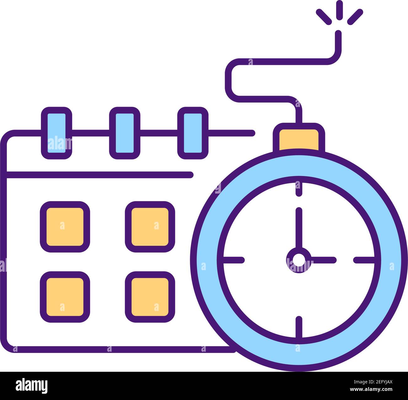 Time expiring contract RGB color icon Stock Vector Image & Art - Alamy