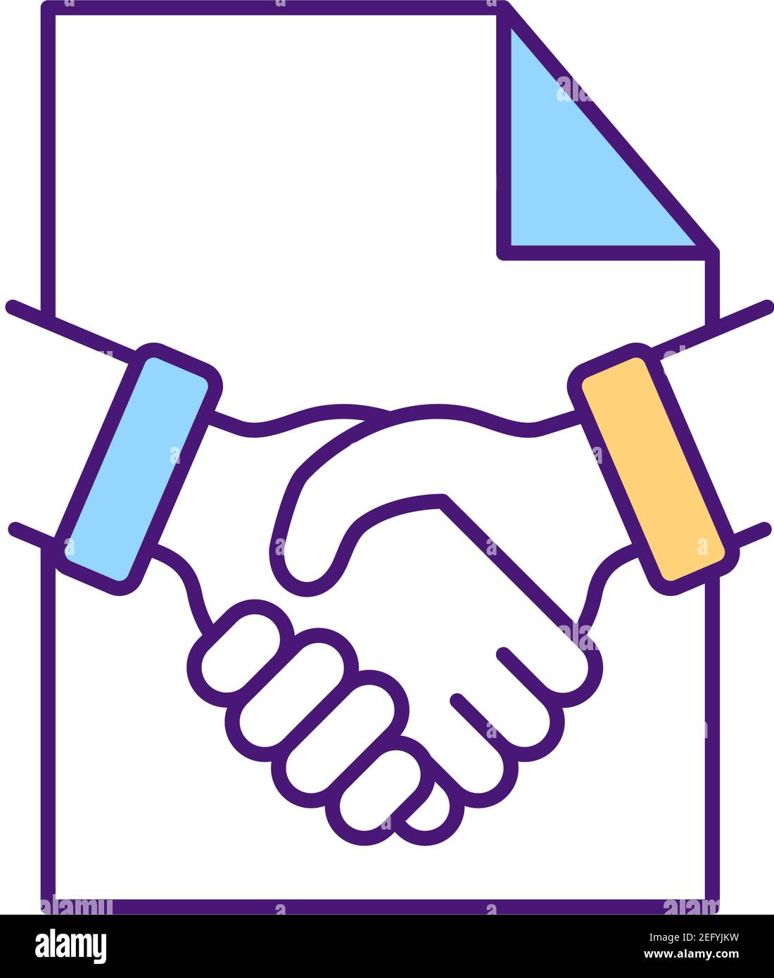 Contract management RGB color icons set Stock Vector Image & Art - Alamy