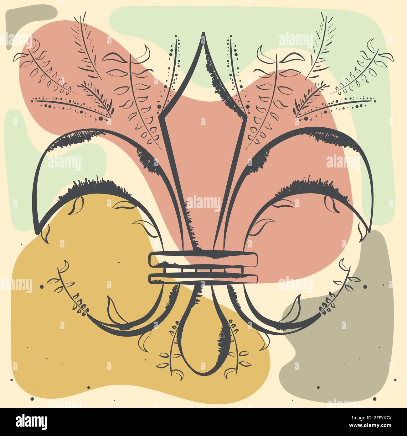 Fleur de lis. Medieval heraldry decoration - Vector Stock Vector Image ...