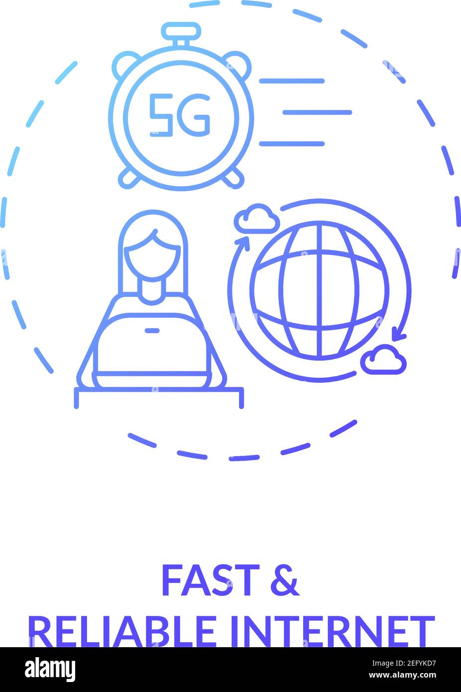 Fast and reliable internet concept icon Stock Vector Image & Art - Alamy