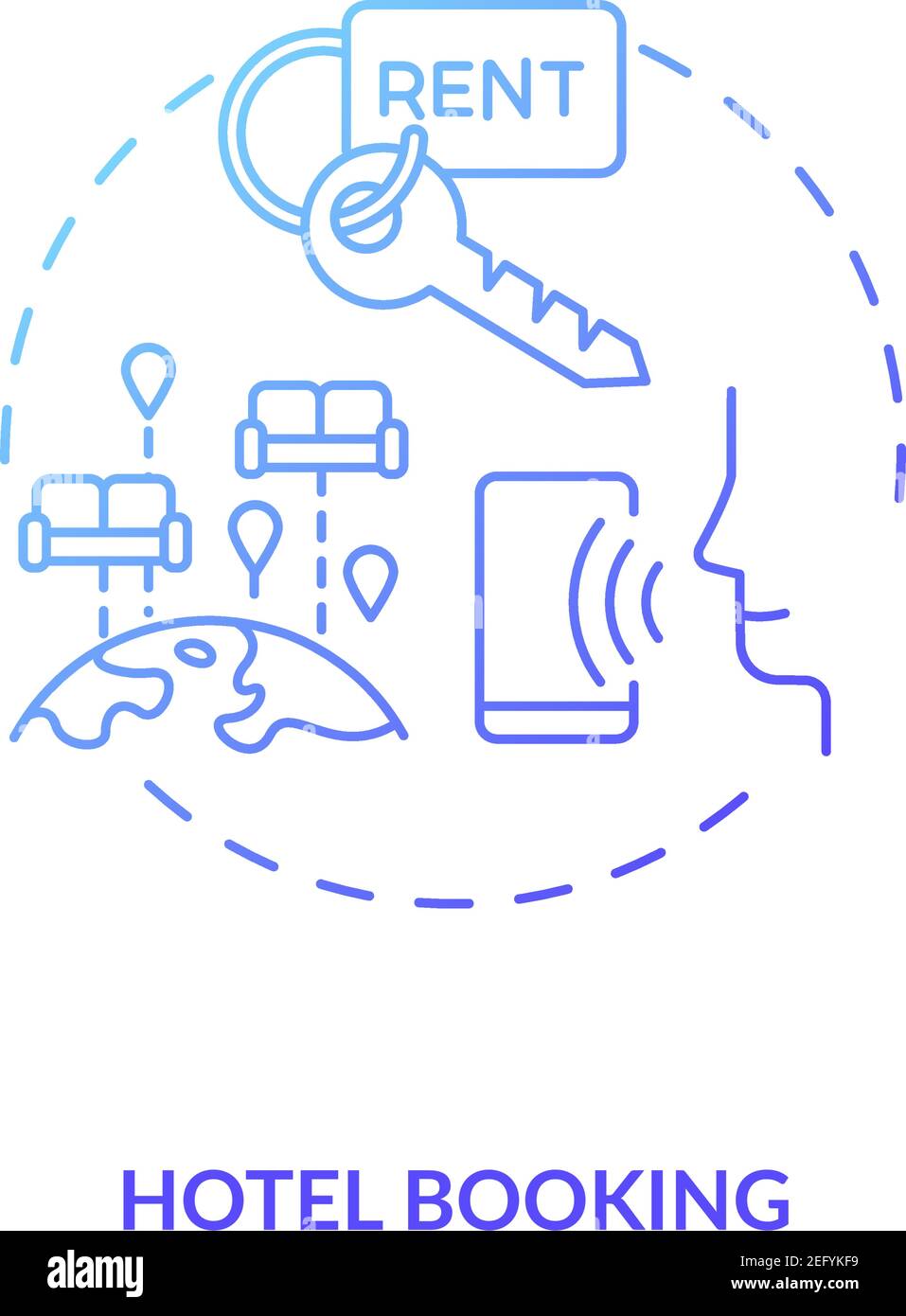 Hotel booking concept icon Stock Vector Image & Art - Alamy