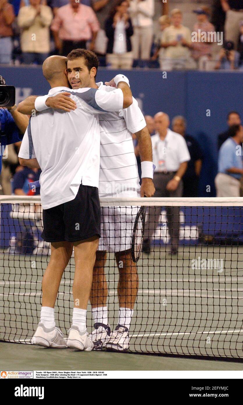2002 us open agassi hi-res stock photography and images - Alamy