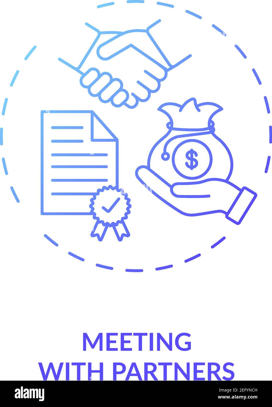 Meeting with partners concept icon Stock Vector Image & Art - Alamy