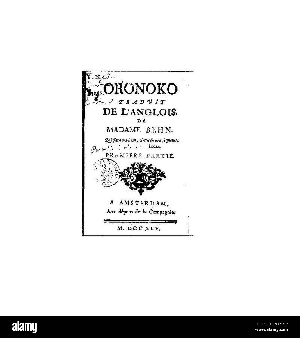 Oroonoko hi-res stock photography and images - Alamy