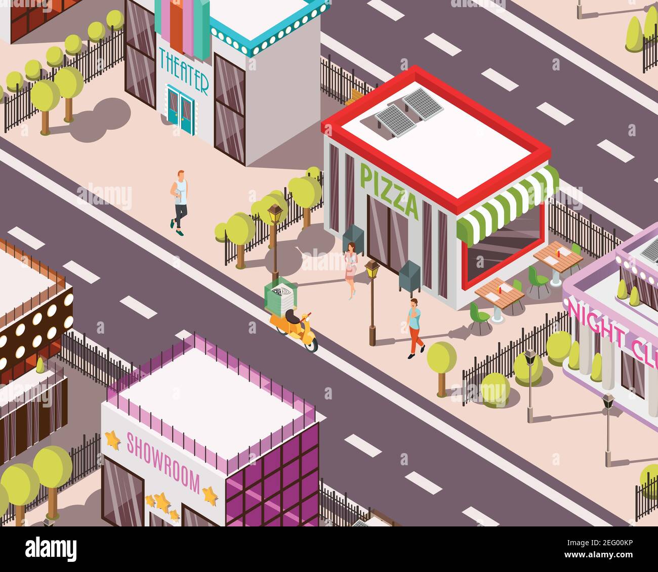 Modern italian town Stock Vector Images - Alamy