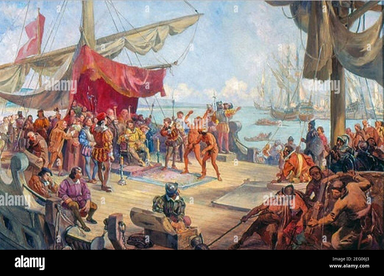 Oscar Pereira da Silva - Índios a Bordo da Nau Capitânia de Cabral ...