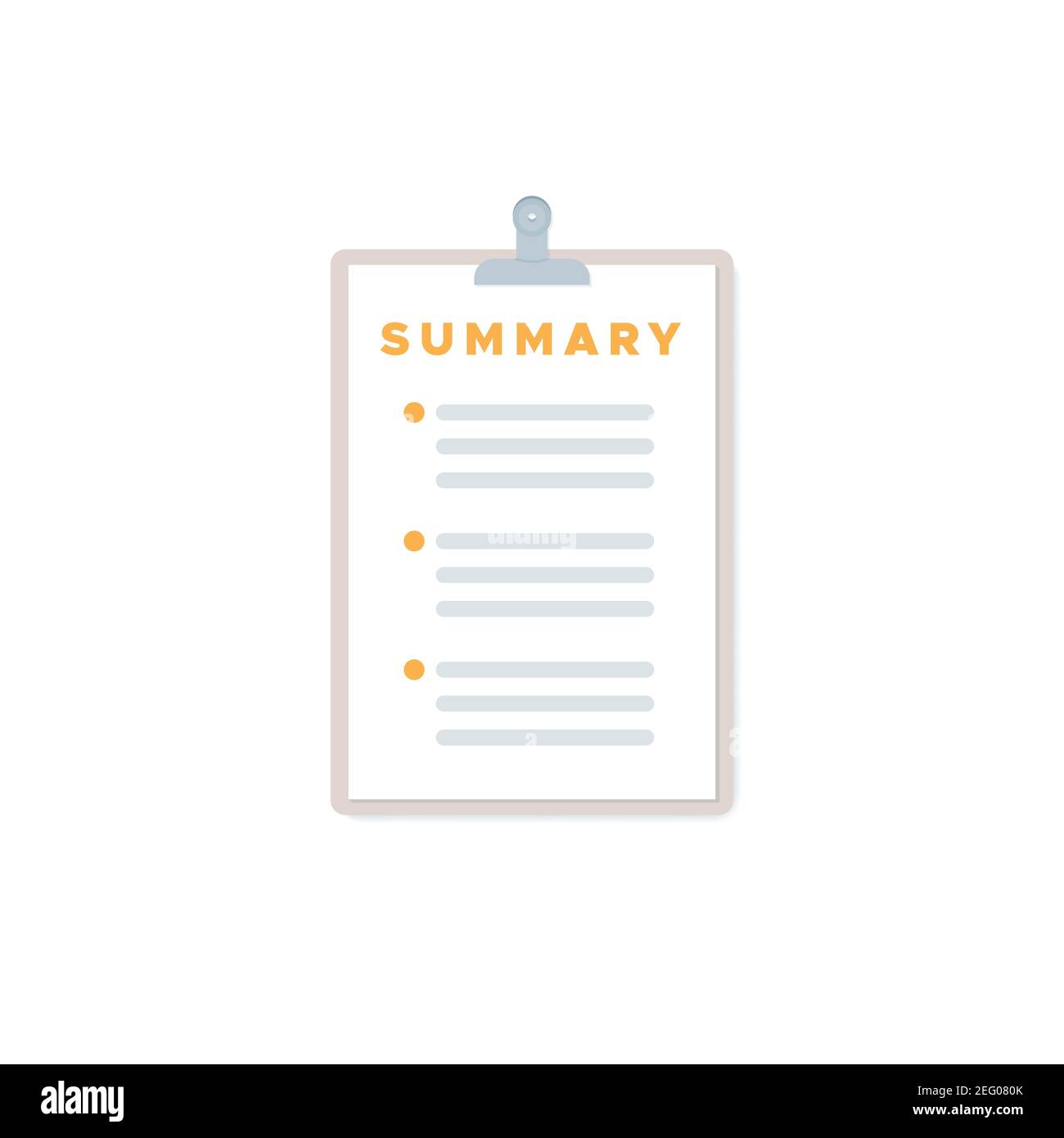 Clipboard summary icon. Vector illustration, flat design Stock Vector ...