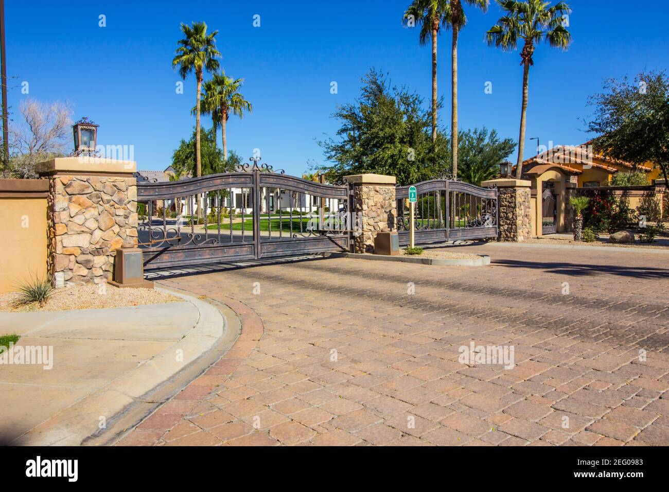 Modern Entry And Exit Security Gates Stock Photo - Alamy