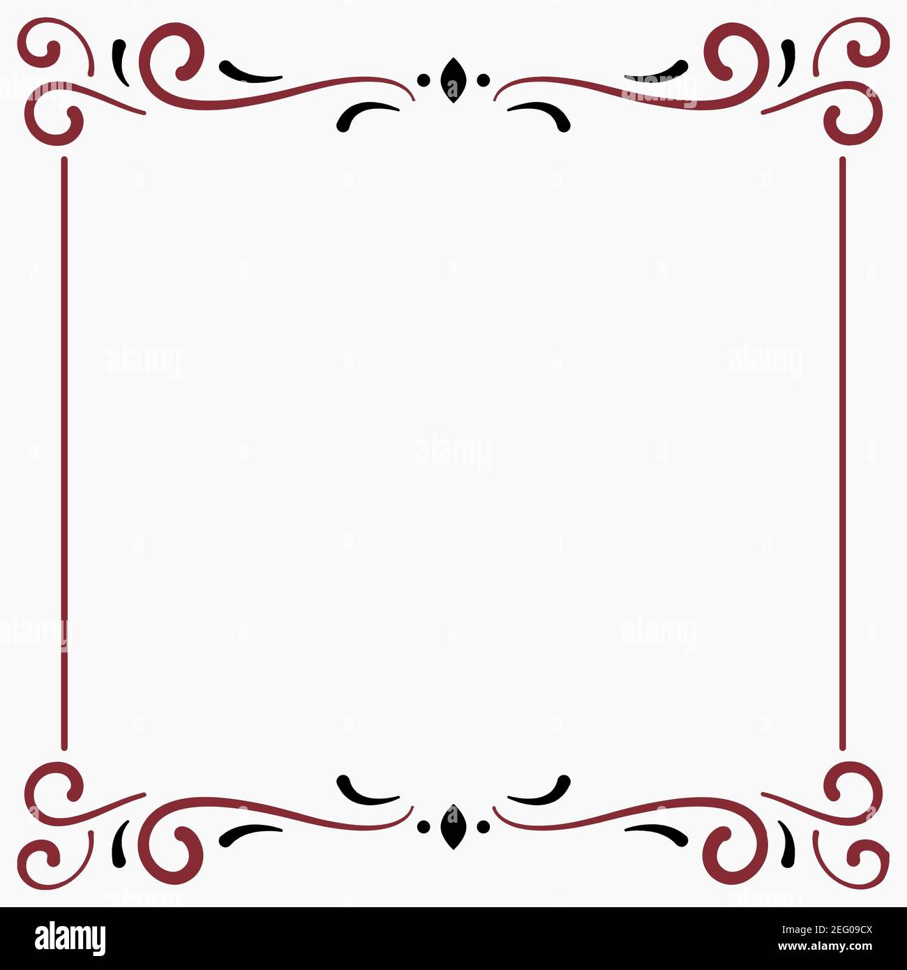 Square border, retro geometric ornamental frame Stock Photo - Alamy