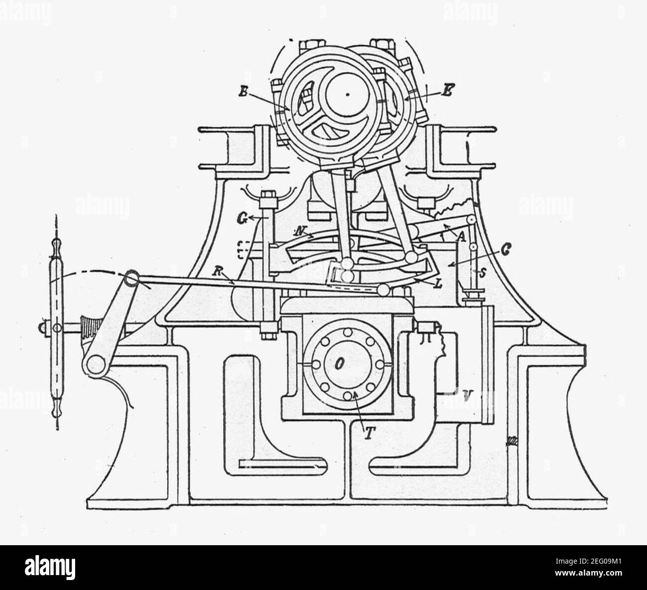 Oscillating marine steam engine (New Catechism of the Steam Engine ...