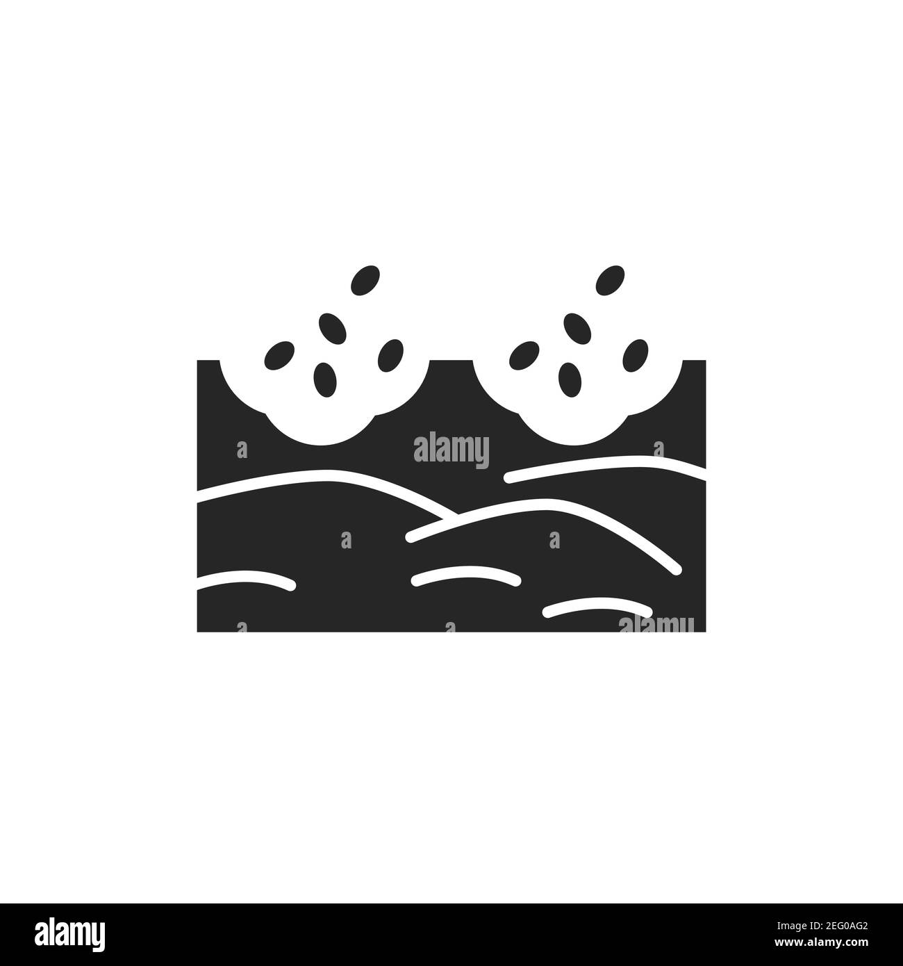 Planting seeds color line icon. Pictogram for web page, mobile app ...