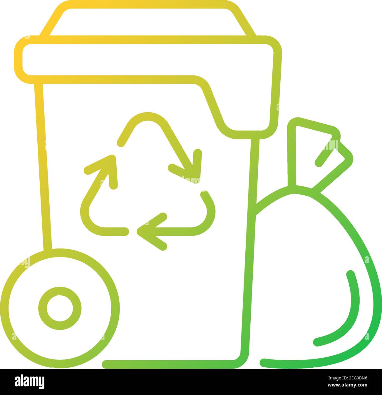 Residential waste collection gradient linear vector icon Stock Vector ...