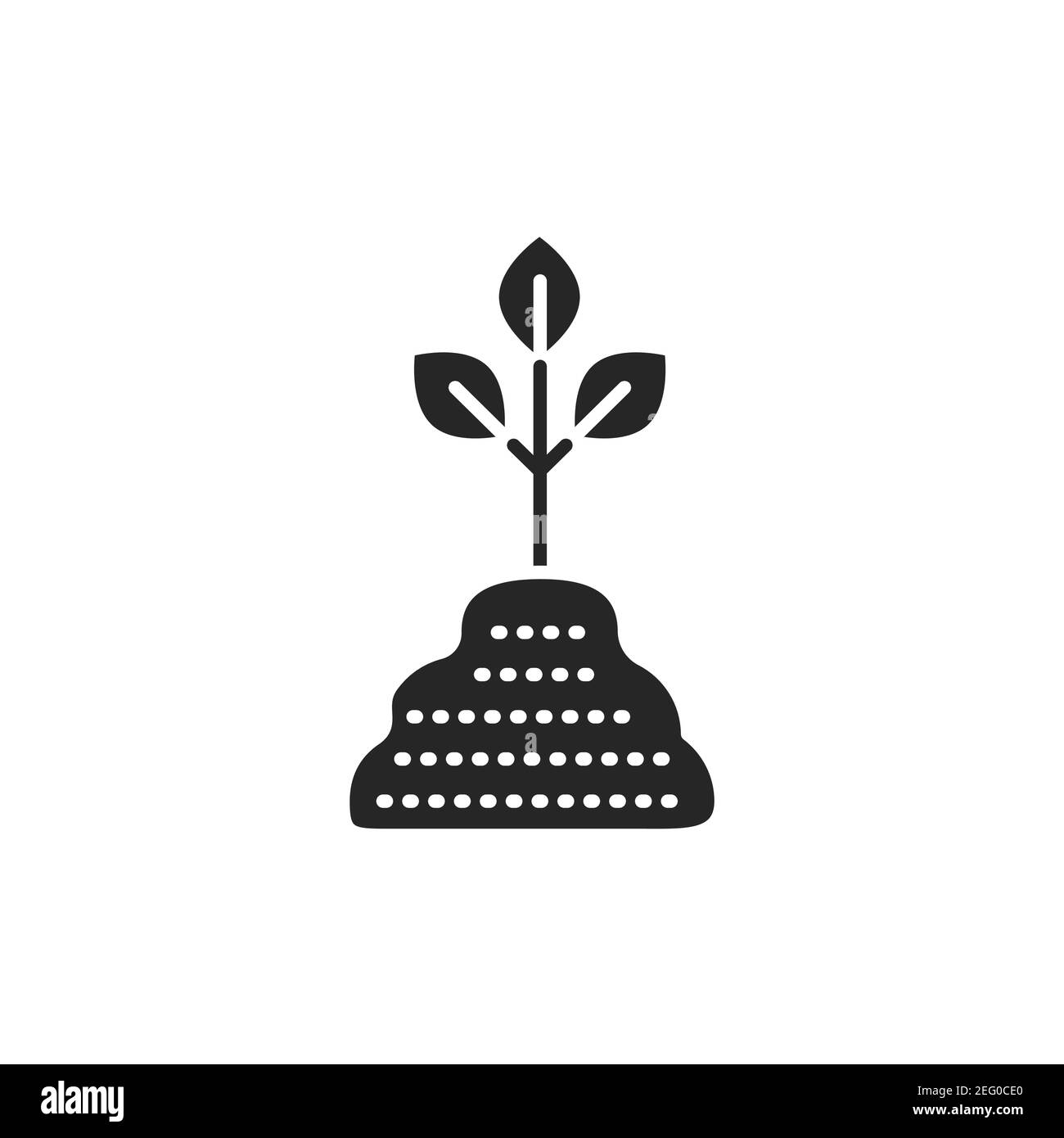 Plant in soil color line icon. Pictogram for web page, mobile app ...