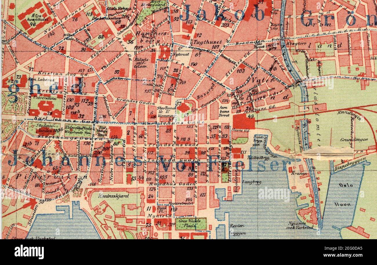 Oslo map hi-res stock photography and images - Alamy