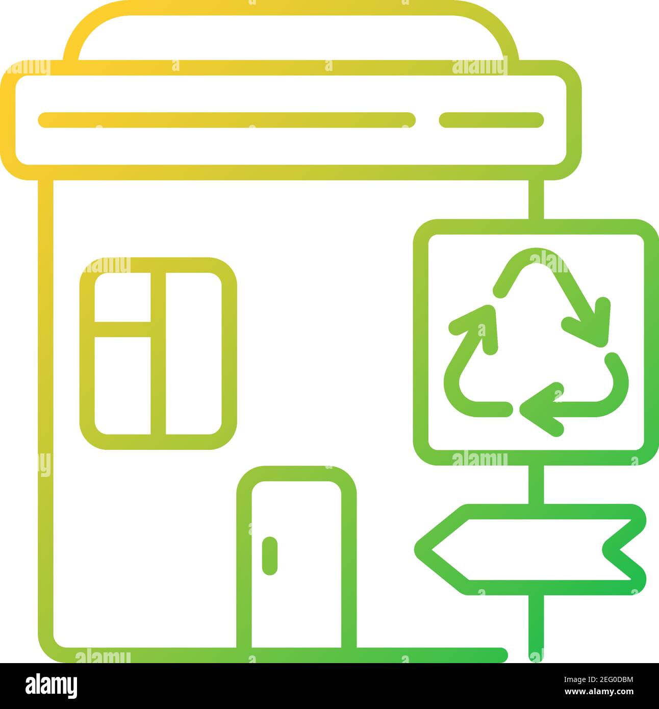 Recycling collection center gradient linear vector icon Stock Vector ...