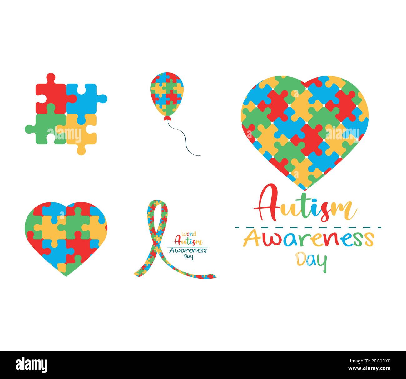 Autism Awareness Heart Ribbon