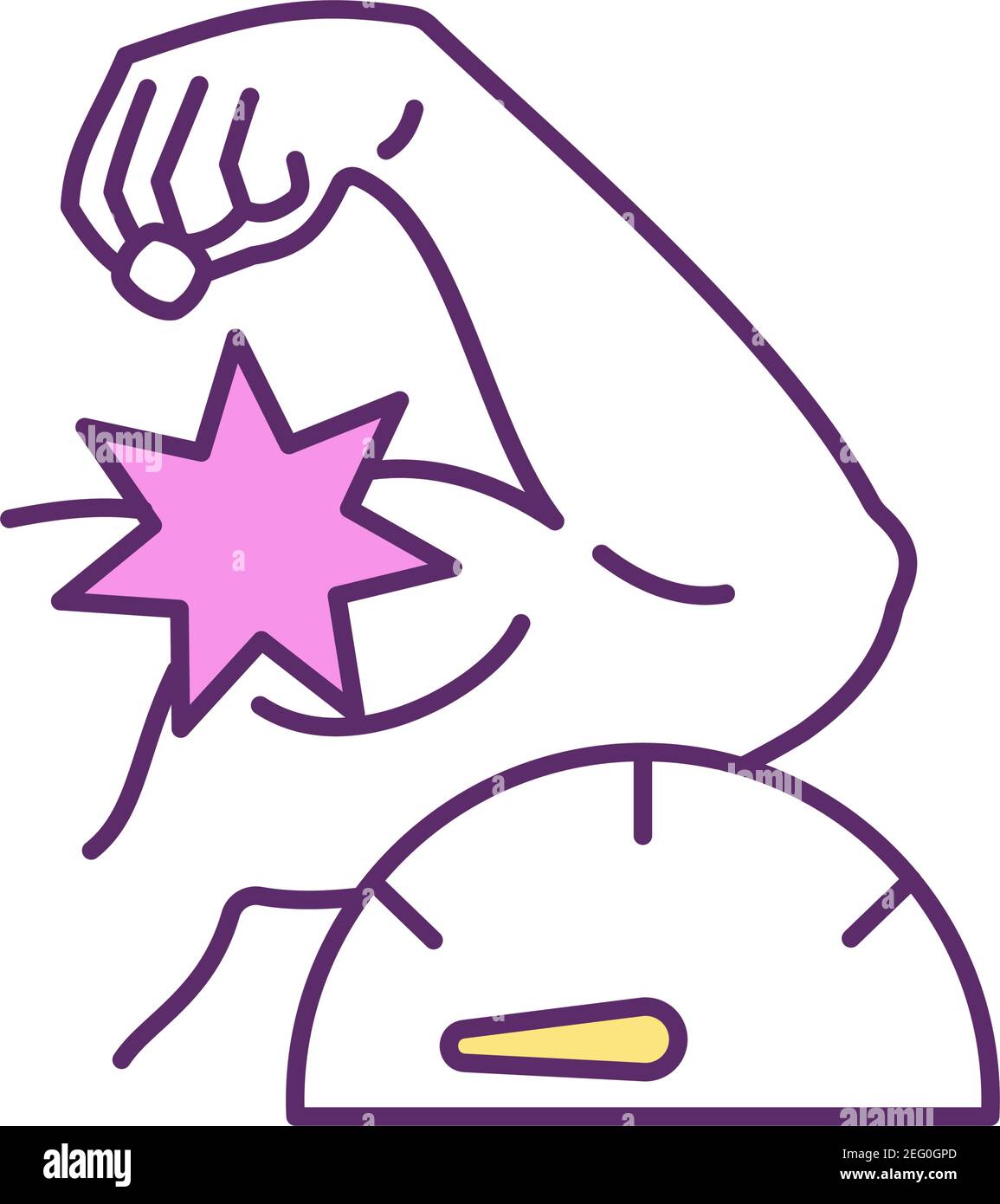 Acute muscle soreness RGB color icon Stock Vector Image & Art - Alamy