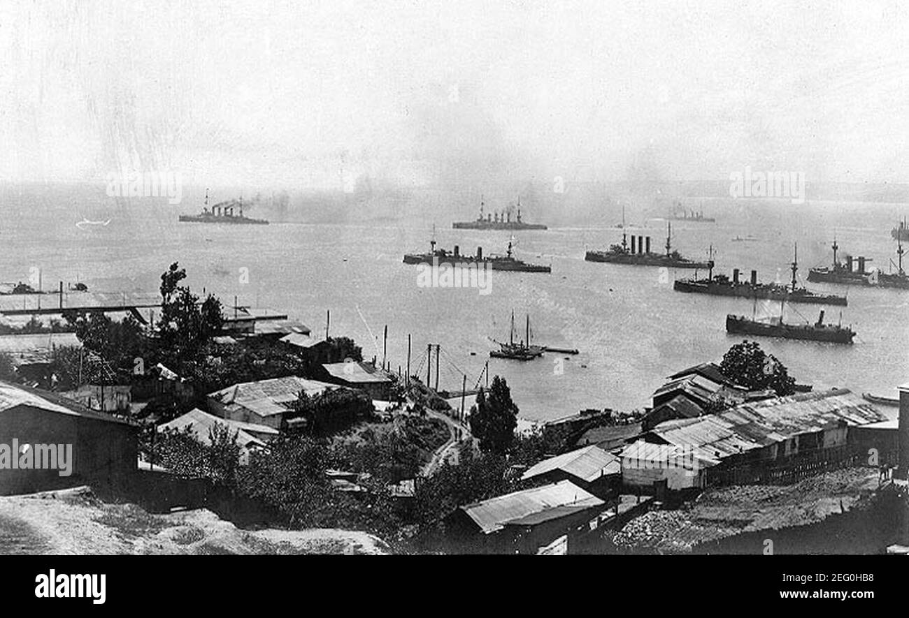 Ostasiengeschwader Graf Spee in Chile Stock Photo - Alamy